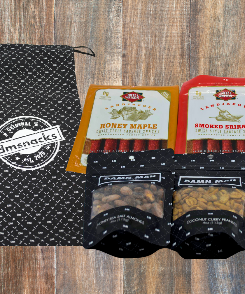 Damn, Man Snacks | Snacks Guys Love | Meat, Nut, & Cheese Gift Bags ...